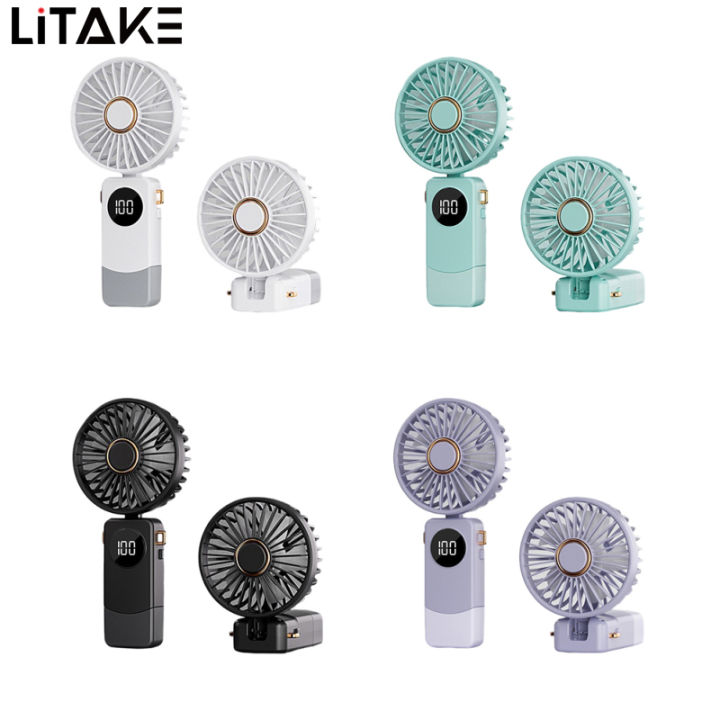 Portable Fan Personal Fan Handheld With 5 Speed Large Digital Screen ...