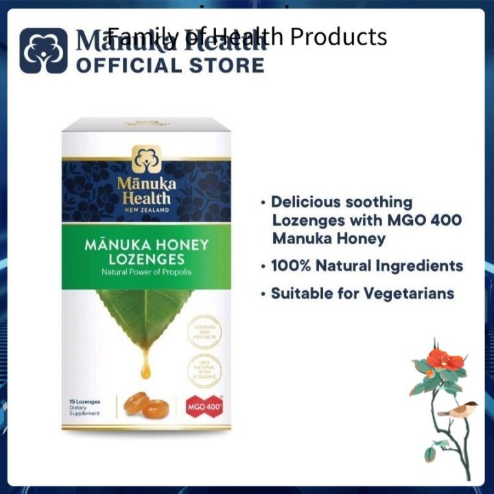 Manuka Health MGO 400+ Propolis Lozenges 100% Pure New Zealand Product ...