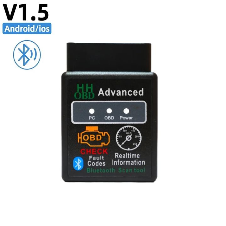 Car HH OBD Advanced OBD2 Bluetooth Scanner Read and Erase Fault Code ...