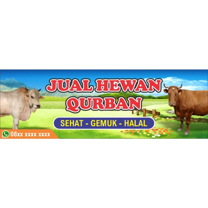 Spanduk Banner Jual Sapi Qurban 3x1 Meter77 | Lazada Indonesia