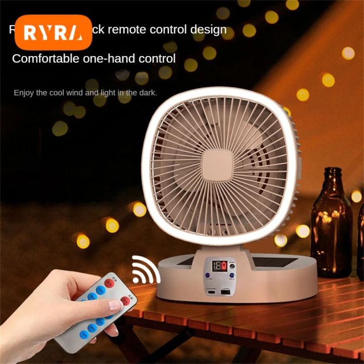 Portable Electric Fan Solar Energy Rechargeable On Cloudy Days Folding ...