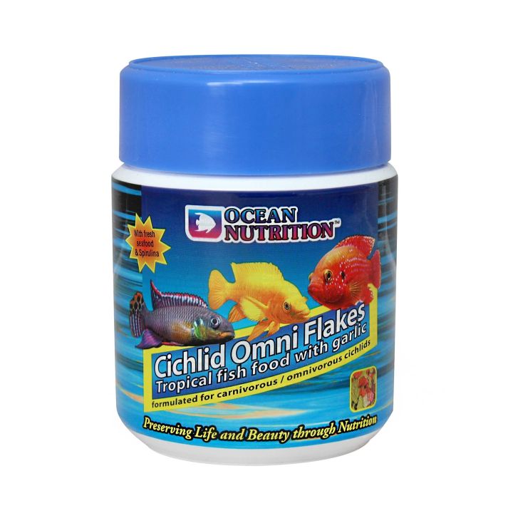 Ocean Nutrition Cichlid Omni Flakes 71Grams ( Tropical Fish Food with ...