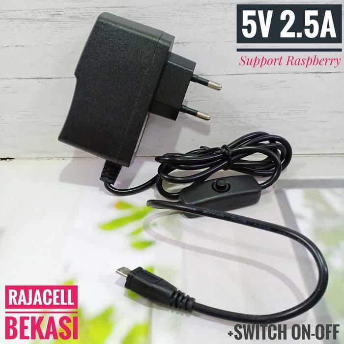 Adaptor 5V 2.5A +Switch ON OFF Micro USB for Raspberry Arduino Nodemcu ...