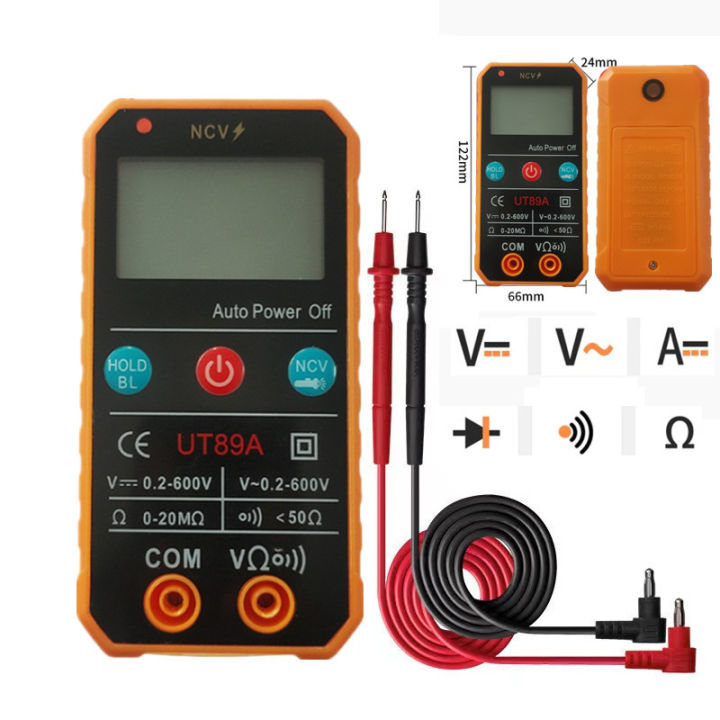 UT89A Digital Multimeter AC/DC Ammeter Volt Ohm Capacitance Tester ...