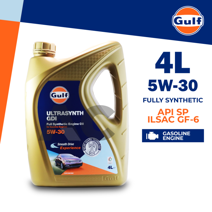 GULF ULTRASYNTH GDI 5W-30 4 Liters Fully Synthetic Oil for Gasoline ...