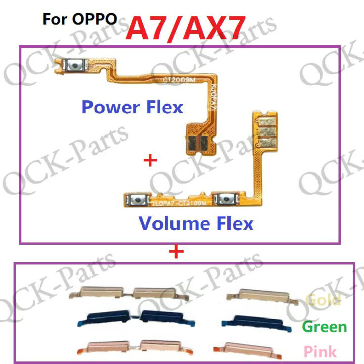 For OPPO A7 Power Volume Side Key button Flex Cable For OPPO AX7 On Off Switch Flex Cable ...