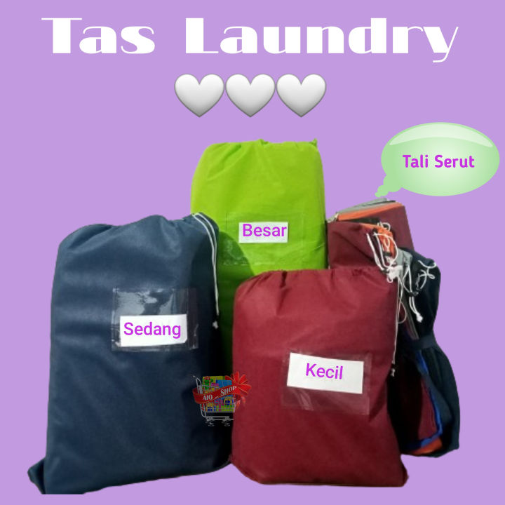 Tas Laundry Serut Bahan Tebal Tas Serbaguna Kantong Ramah lingkungan ...