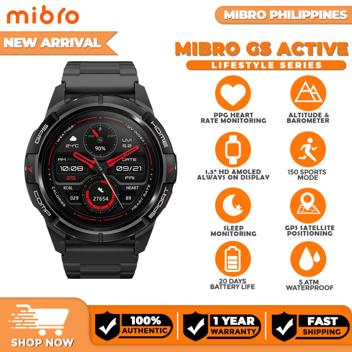 Mibro GS Active | 1.3" HD Amoled Screen | 150 Sports Mode | 5 ATM ...
