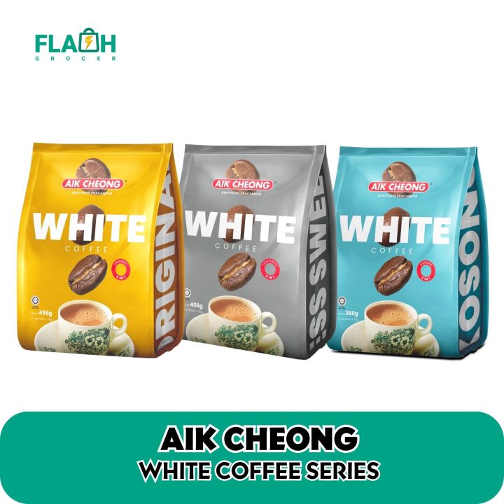 Aik Cheong White Coffee 3 in1 456G - Original / Less Sweet / 2 in 1 Kosong | Lazada