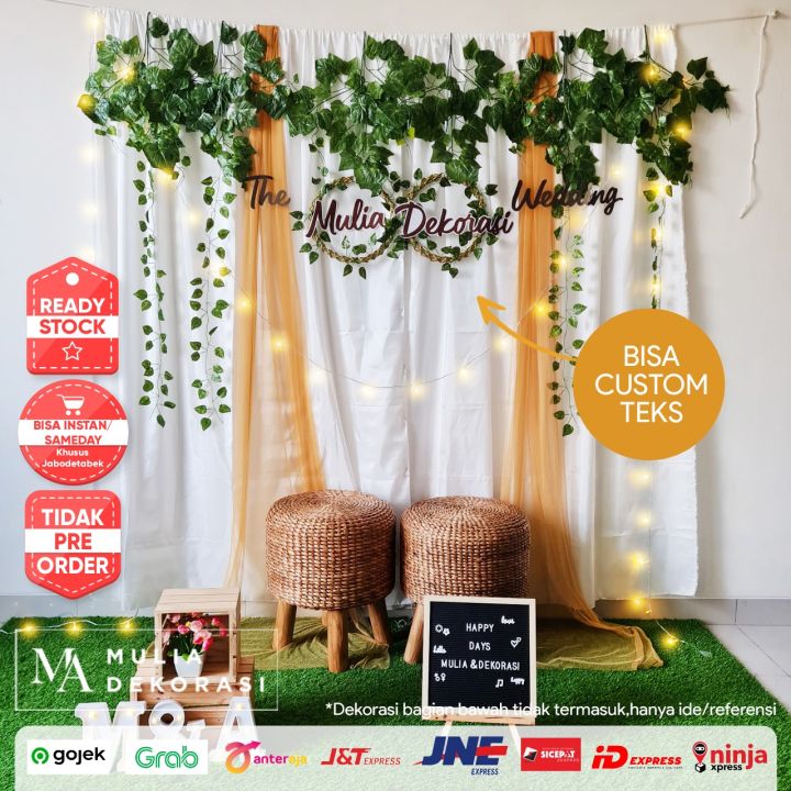 Dekorasi Lamaran Tunangan Backdrop Nikahan DIY Akad Nikah Paket MM ...