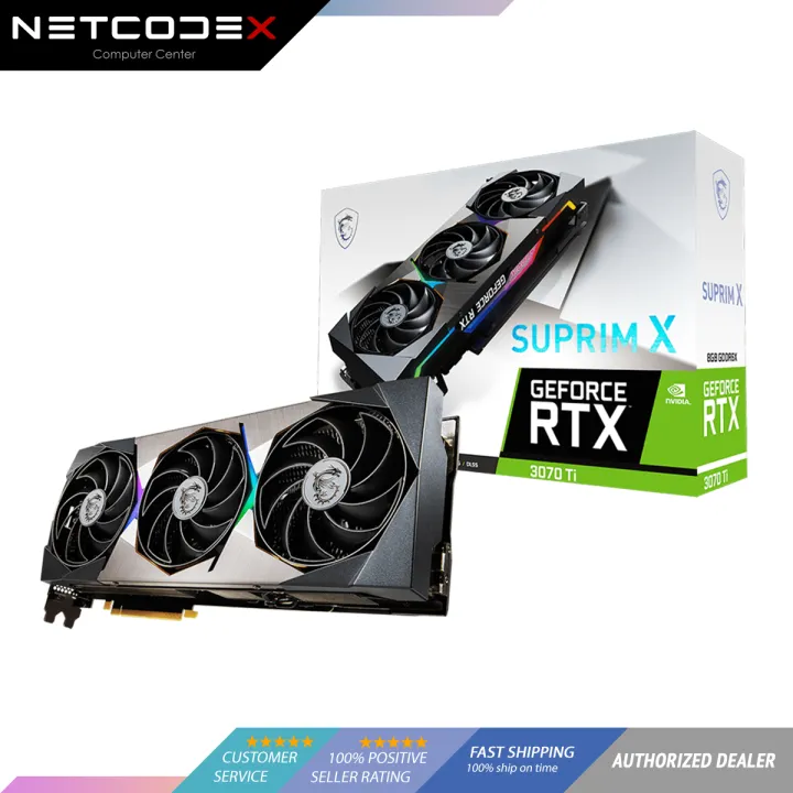 MSI Suprim X GeForce RTX 3070 Ti (LHR) 8GB GDDR6X PCI Express 4.0 x16 ...