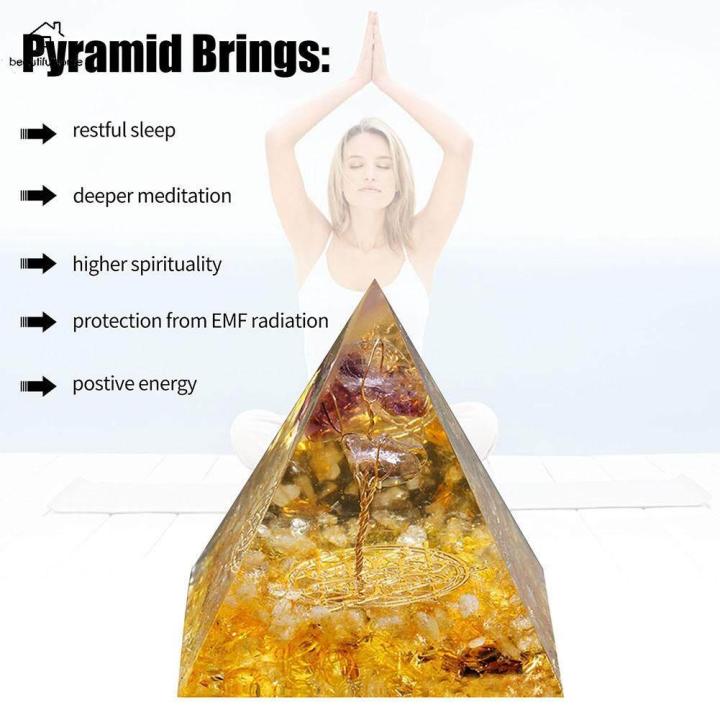 [Beautifulhome] Orgonite Pyramid Energy Generator Healing Reiki Chakra ...