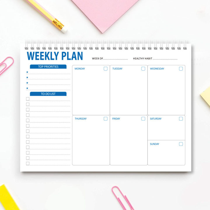 Weekly Planner Planning Notepad To-do Planner Daily Schedules Achieve ...