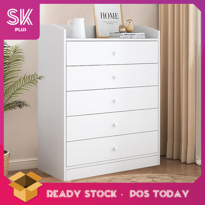 SKplus Bedroom 5 Layer Chest Drawer Wooden Locker Home Modern Simple ...
