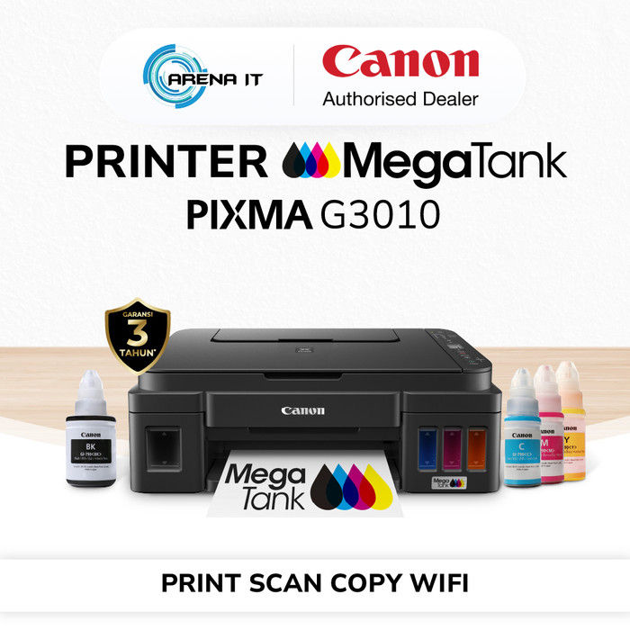 Printer Ink Tank CANON PIXMA G3010 - Print Scan Copy Wifi - Printer ...