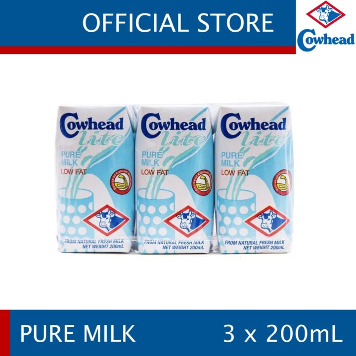 Cowhead Lite Milk 200mL x 3 [Fresh Milk - UHT Milk] | Lazada PH