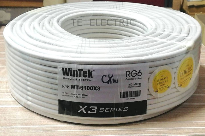 (100 METER) WINTEK RG6 RG59 COAXIAL CABLE WINTEK RG6 RG59 CCTV CABLE ...