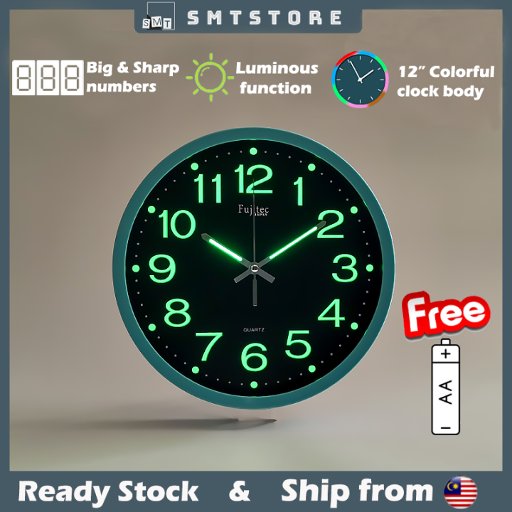NEW MODERN type 12 inch colorful luminous wall clock | Lazada