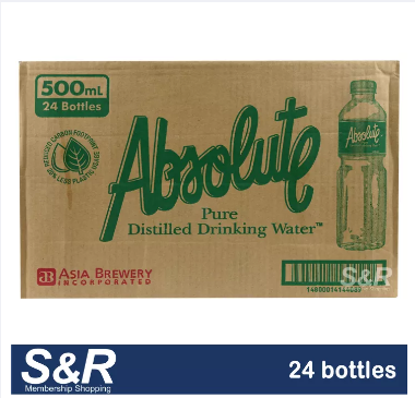 Absolute Pure Distilled Drinking Water 24 bottles | Lazada PH