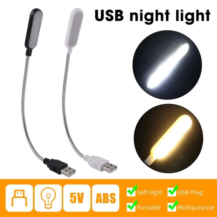 Portable USB LED Mini Book Reading Light Lamp Travel Table Lamp PC ...