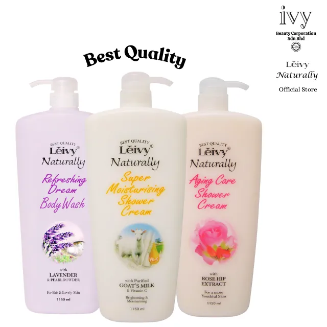 Leivy Naturally Shower Cream - Rosehip, Super Moisturising Goat's Milk ...