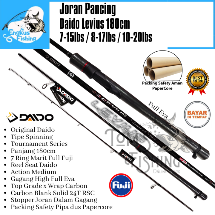 Joran Pancing Daido Levius 180cm Full Eva (10kg - 15kg) Carbon Solid ...