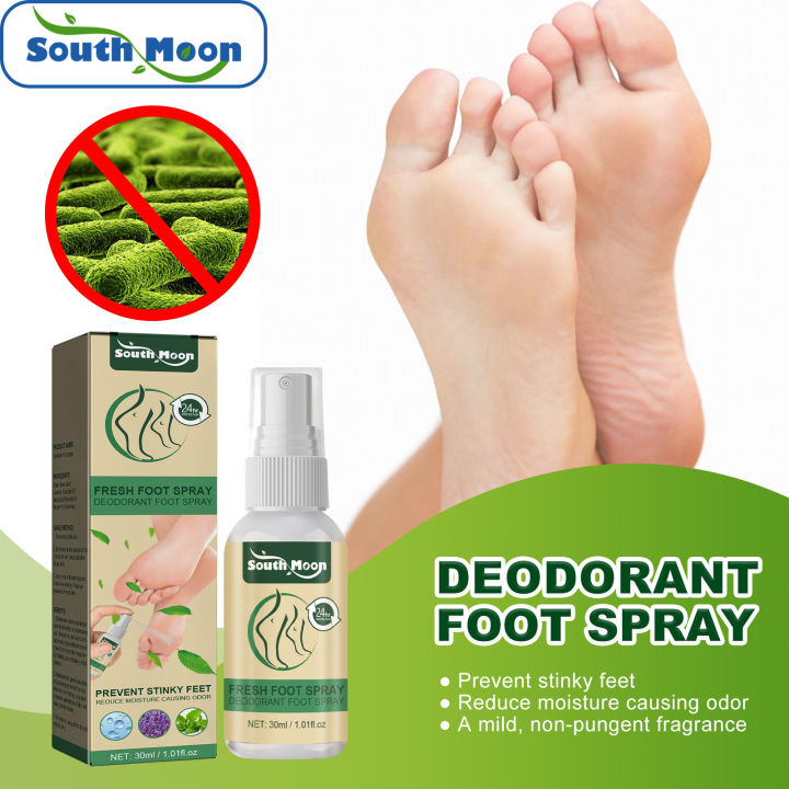 South Moon Foot Odor Spray Antibacterial Shoe Sock Deodorant Spray Care ...