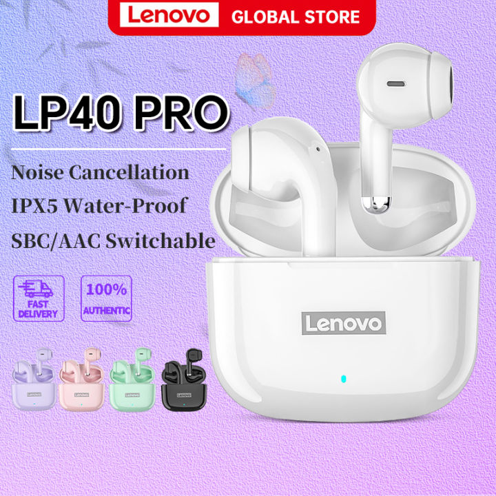 Lenovo LP40 Pro True Wireless Stereo Bluetooth Earphones TWS Earbuds With Microphone Original ...