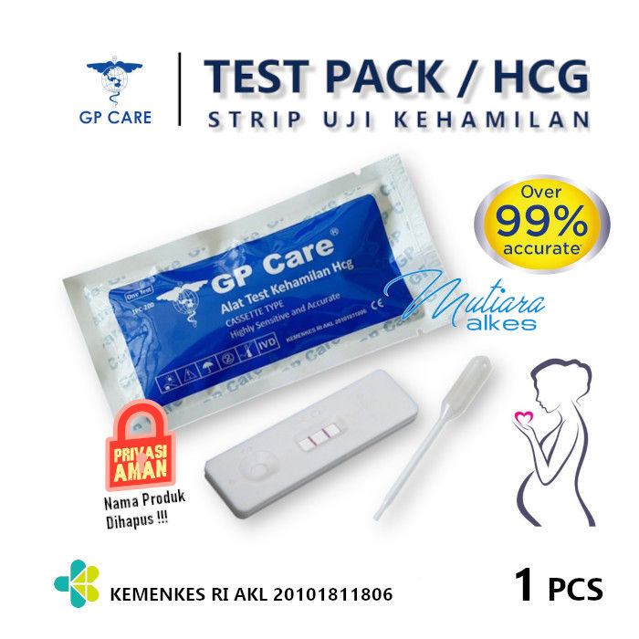 HCG Test Kehamilan - Tes Pack Type Cassette GP Care / ONEHEALTH ...