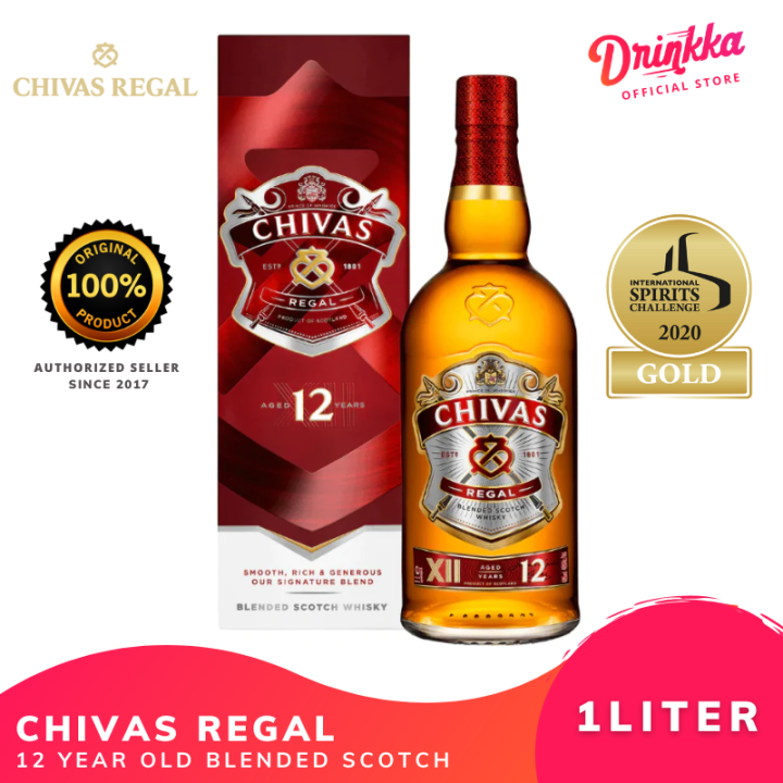 Chivas Regal 12 Year Old 1L Blended Scotch Whisky | Drinkka | Lazada PH
