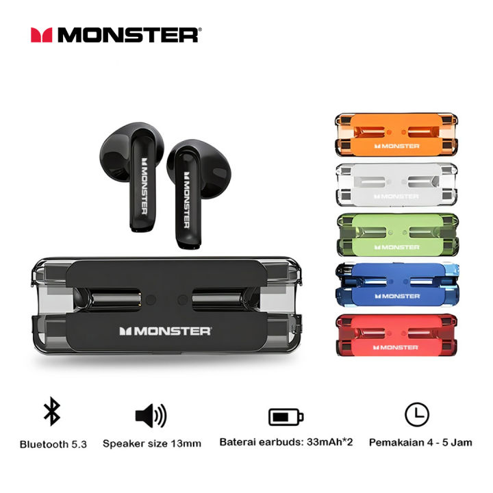 Monster XKT08 Wireless Bluetooth Earphone Headset Headphone Earbuds TWS ...