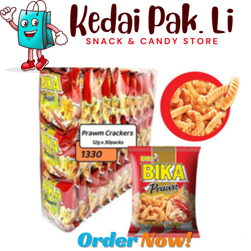 [KPL] Bika Prawn Cracker Snack 10gm x 30pkt | Lazada
