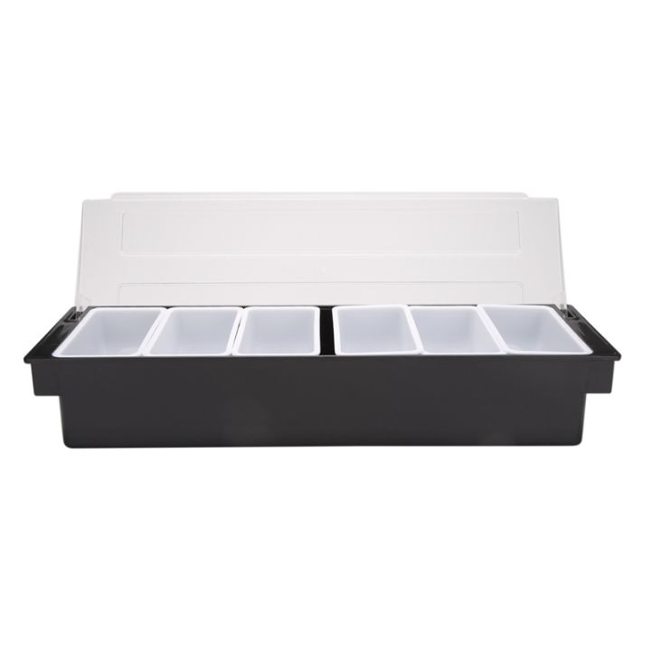 Ice Cooled Condiment Serving Container Chilled Garnish Tray Bar Caddy ...