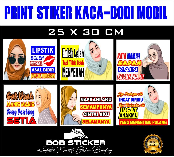 Stiker Kata Kata keren, sticker kata kata, stiker kaca mobil, stiker ...