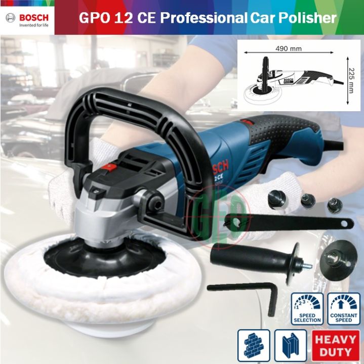 BOSCH GPO 12-CE 1250W VARIABLE SPEED CONTROL HEAVY DUTY CAR POLISHER (1 ...