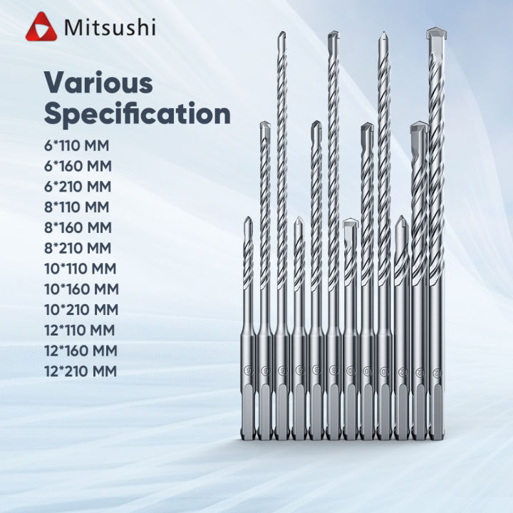 Mitsushi Rock Stone Drill Bits Cross Type Electric Hammer Drills 6mm ...