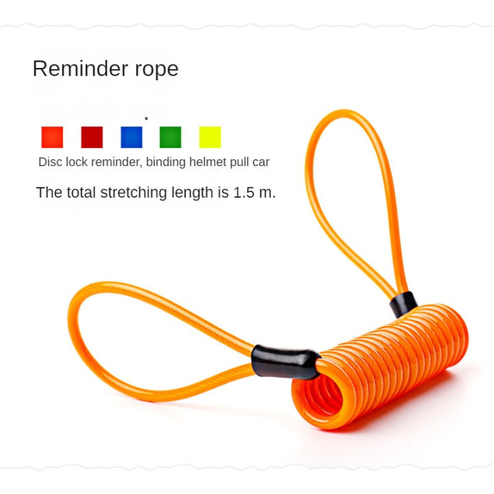 Spring Rope Safe Travel Wire Rope Helmet Motorbike Disc Brake Lock ...