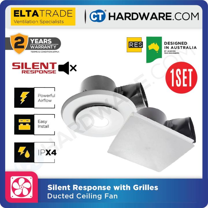 ELTA TRADE DUCTED CEILING FAN (SET) SRF100 SILENT RESPONSE with SRG100 ...