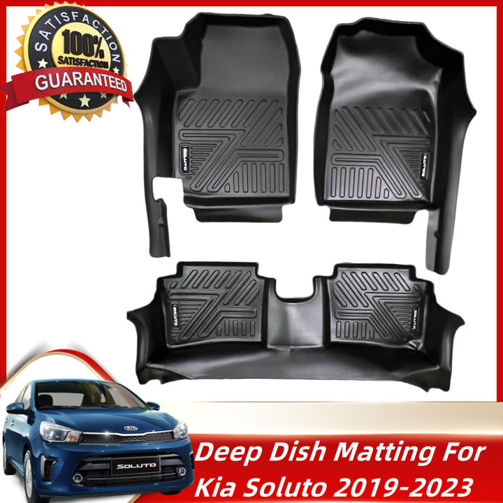 Deep Dish Matting 5D Fully Extended for Kia Soluto 2019 2020 2021 2022 ...