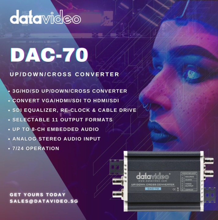 Datavideo DAC-70 Up / Down / Cross Converter Studio | Lazada Singapore