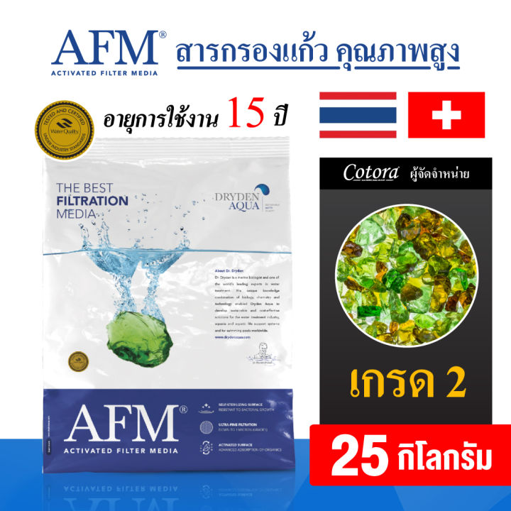 AFM x Cotora สารกรองแก้ว Activated Filter Media (เกรด1-3) สารกรองน้ำคุณภาพสูง อายุการใช้งาน 15 ...