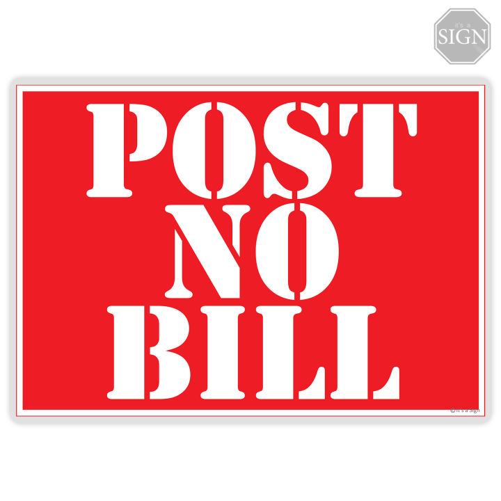 Post No Bill Sign - Laminated Signage - A4 Size | Lazada PH