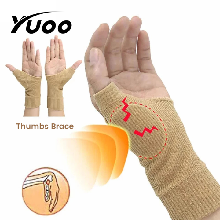 YUOO 1Pair Compression Wrist Thumb Band Belt Wrist Support Brace Strap ...