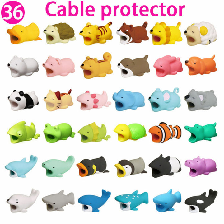 【Buy 5 Get 1 Free】1Pc Cute Animal Cable Bite Cord Cable Protector Cable ...