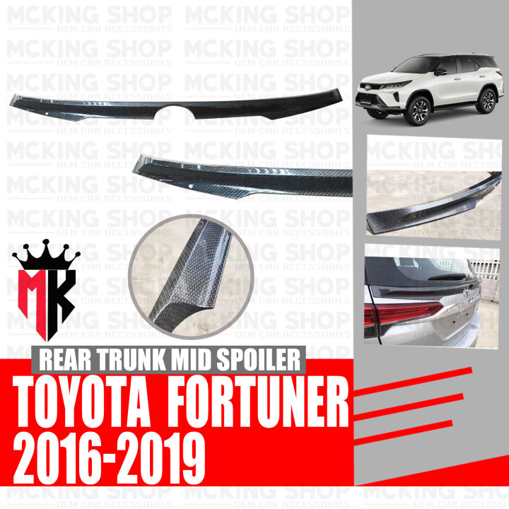 Toyota Fortuner 2016-2019 Rear Trunk Mid Spoiler Trim (Carbon Fiber ...