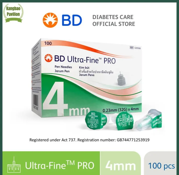 BD Ultra Fine Pro Insulin Pen Needles (4mm x 100's/Box) [Exp Jan 2029 ...