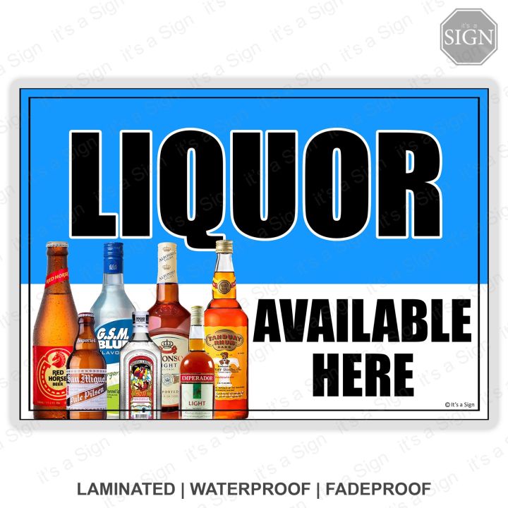 Liquor Alak Sari Sari Store Sign - Laminated Signage Label - A4 / A3 ...