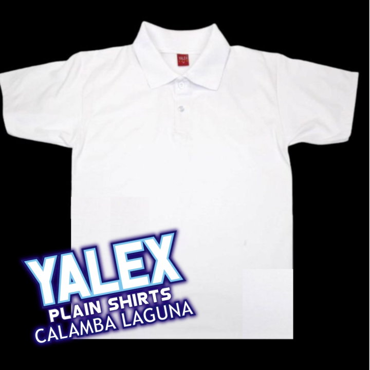 White Polo Shirt Yalex Red Label with Collar | Lazada PH