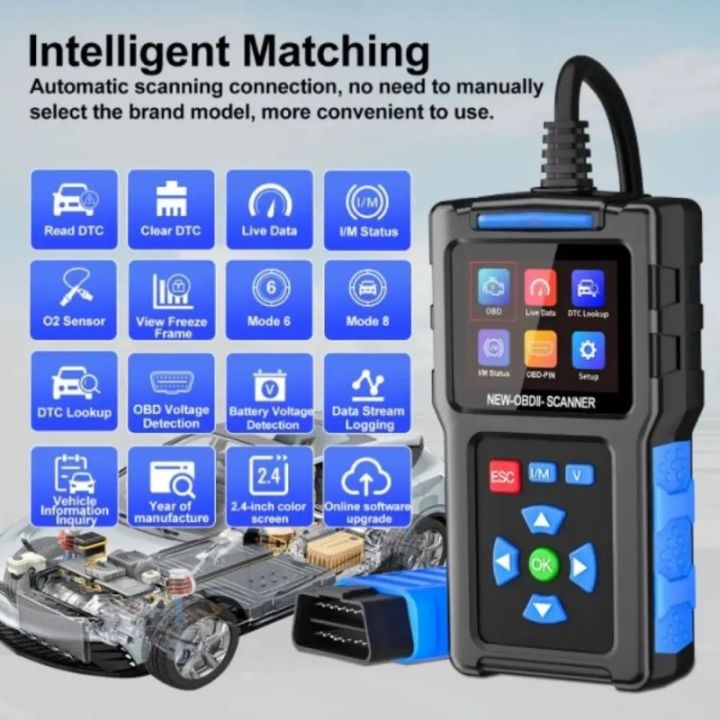 T200 OBD2 Scanner - Engine Code Reader, Reset, I/M Readiness, O2 Sensor ...