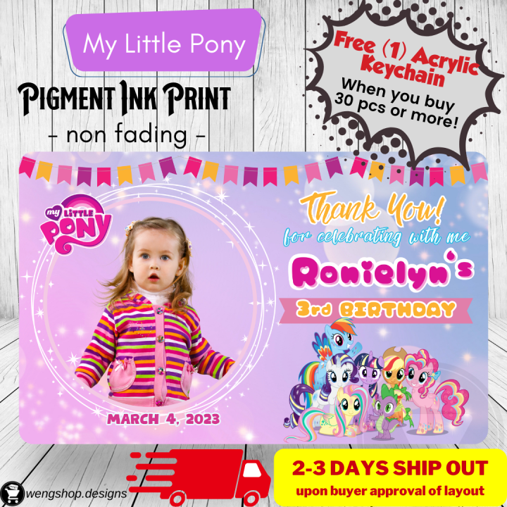 My Little Pony Ref Magnet Souvenir ATM Size for Birthday | Christening ...